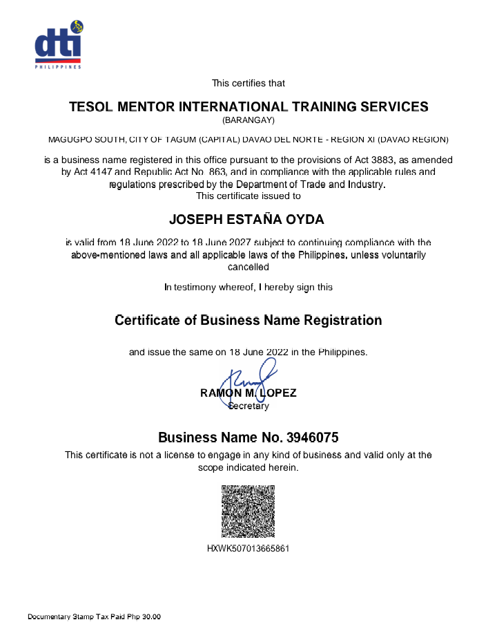 About Us – TESOL Mentor International